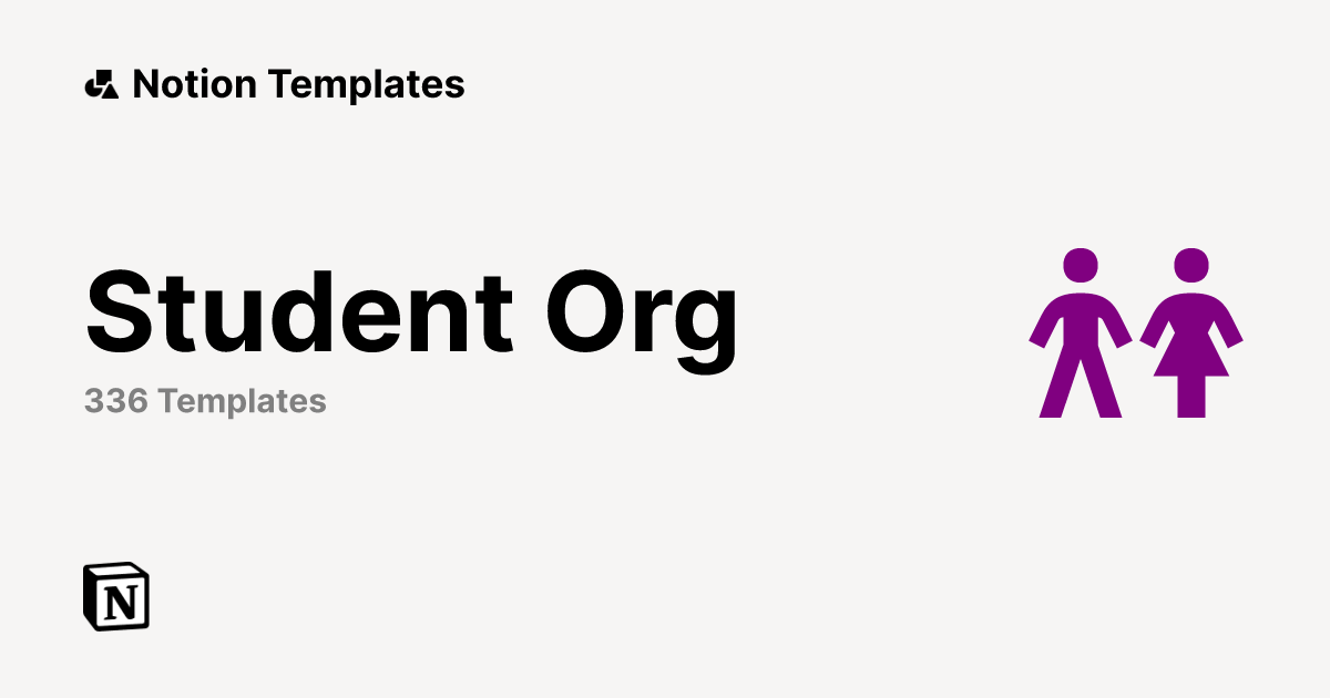 Student Org Templates | Notion Marketplace