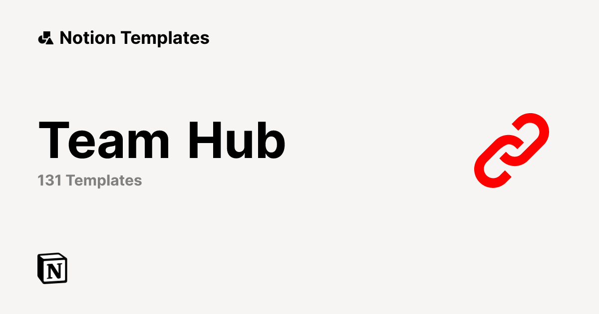 Best Team Hub Templates from Notion | Notion Marketplace