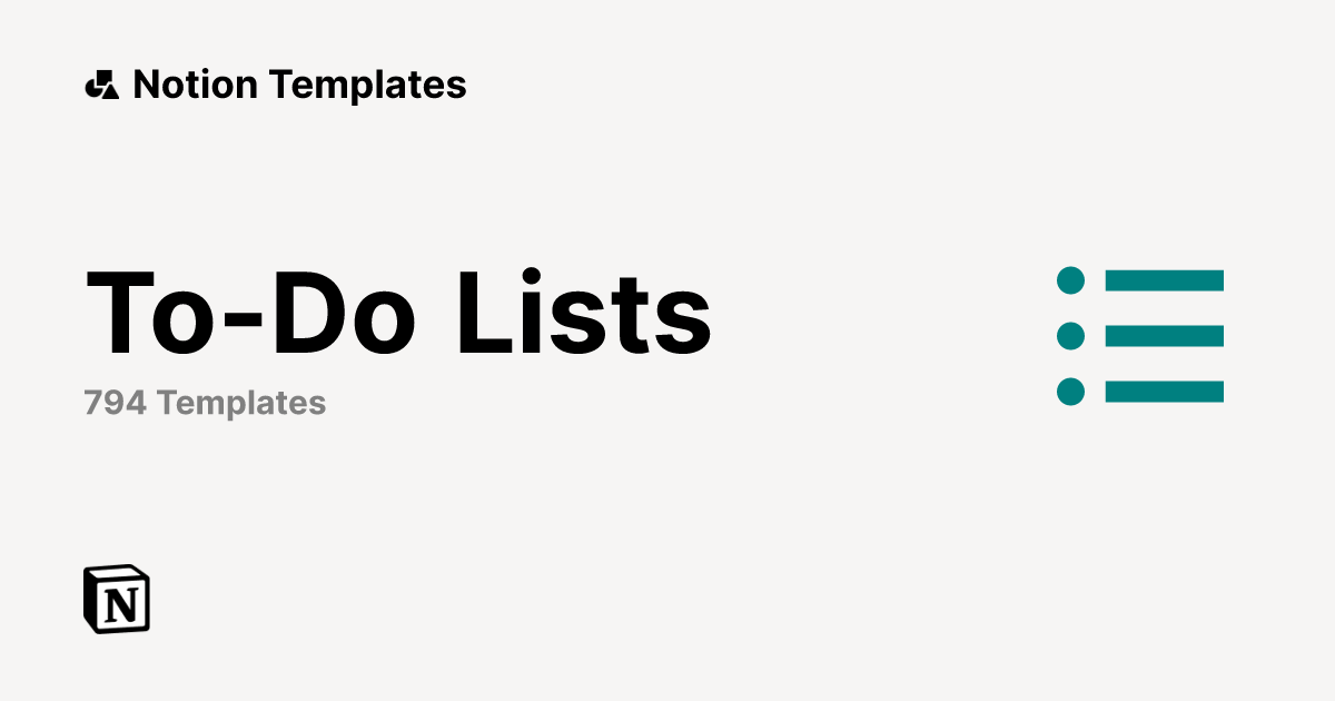 Best To-Do Lists Templates from Notion | Notion Marketplace