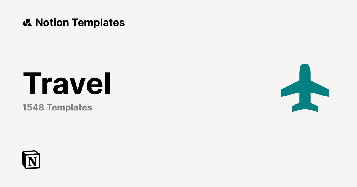 Free Travel Templates from Notion | Notion Marketplace