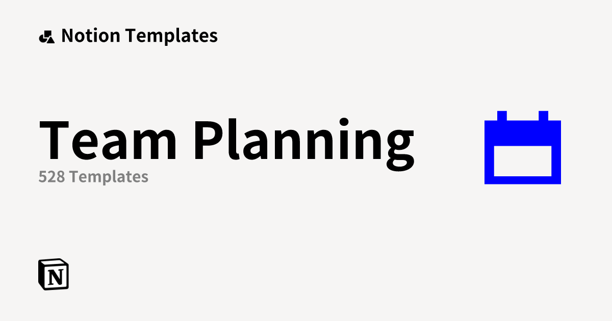 Best Team Planning Templates from Notion | Notion Marketplace
