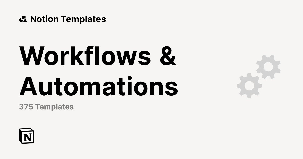 Best Workflows And Automations Templates From Notion Notion Marketplace
