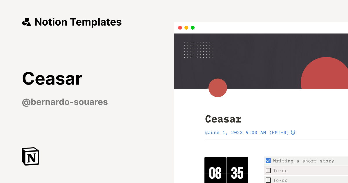 Ceasar Template | Notion Marketplace