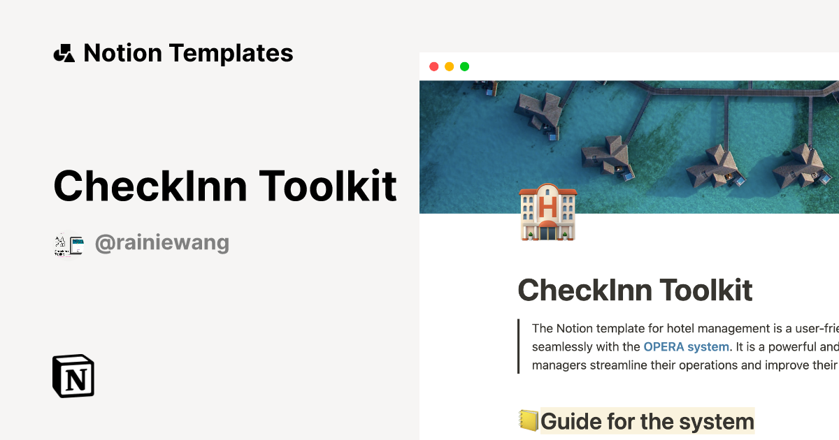 CheckInn Toolkit Template | Notion Marketplace