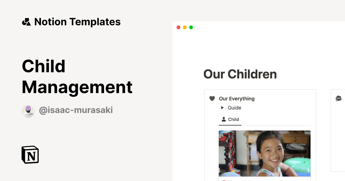 Child Management Template | Notion Marketplace
