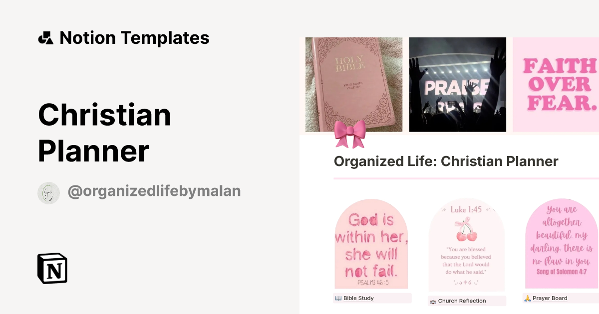 Christian Planner Template | Notion Marketplace