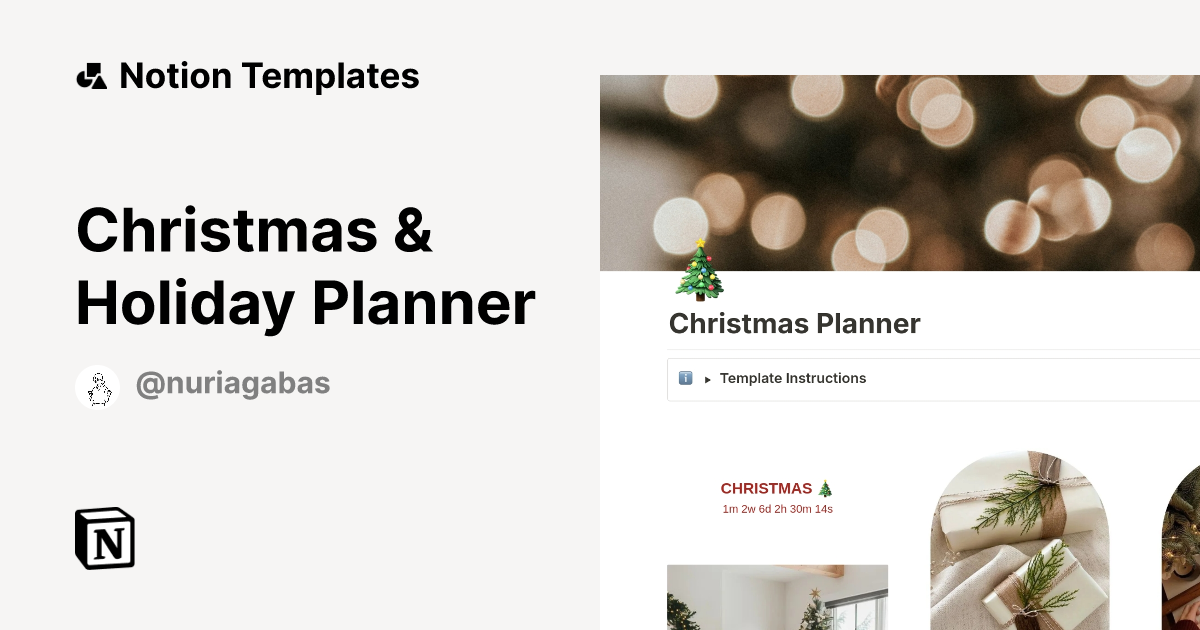 Christmas & Holiday Planner Template | Notion Marketplace