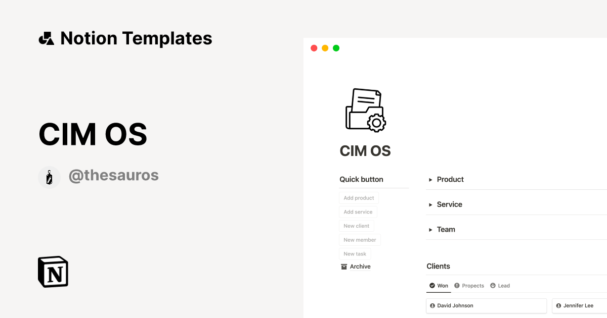 CIM OS Template by Thesauros | Notion Marketplace