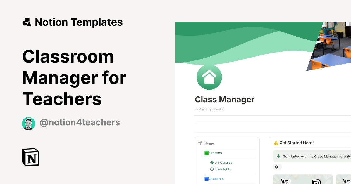Classroom Manager for Teachers Template | Notion Marketplace