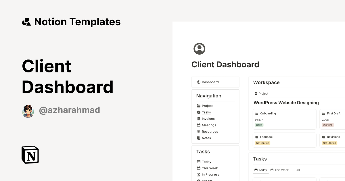 Client Dashboard Template | Notion Marketplace