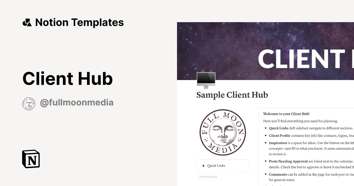 Client Hub Template | Notion Marketplace