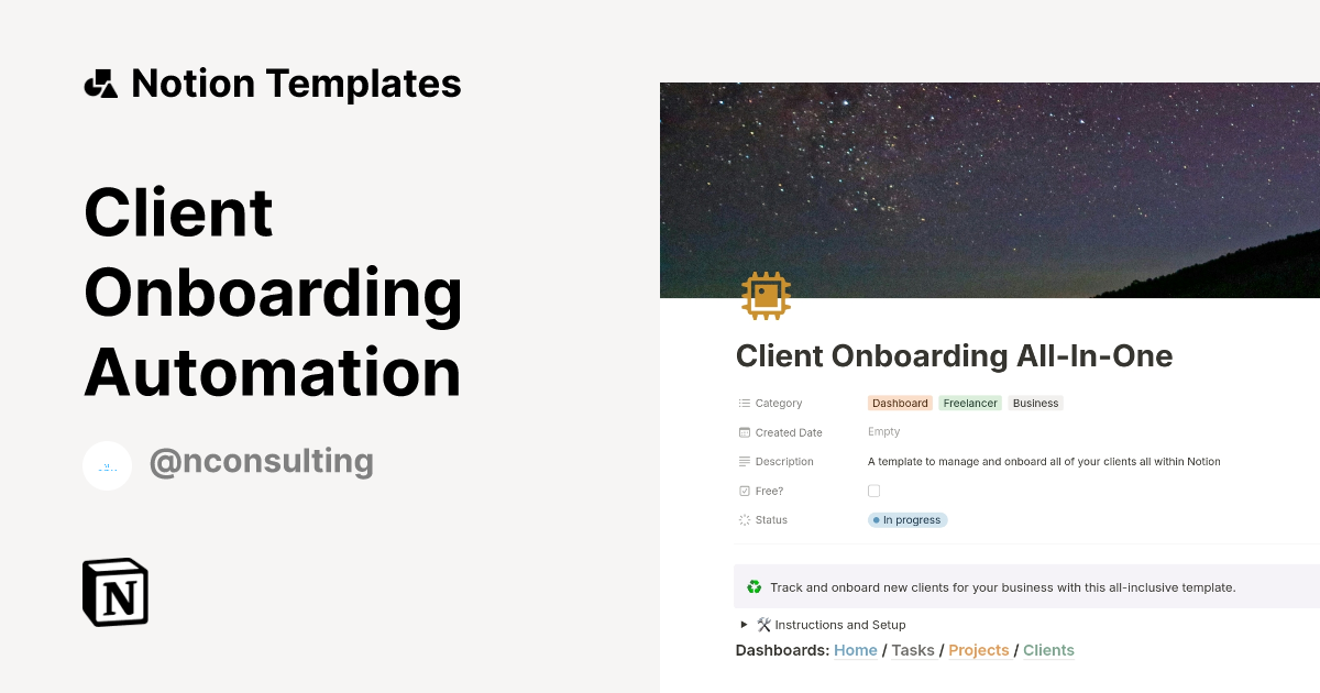 Client Onboarding Automation Template | Notion Marketplace