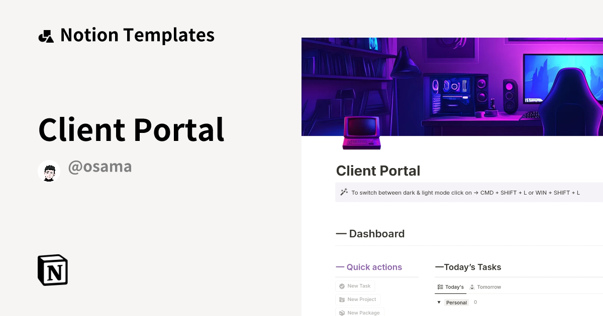 Client Portal Template by OlsNotion | Notion Marketplace