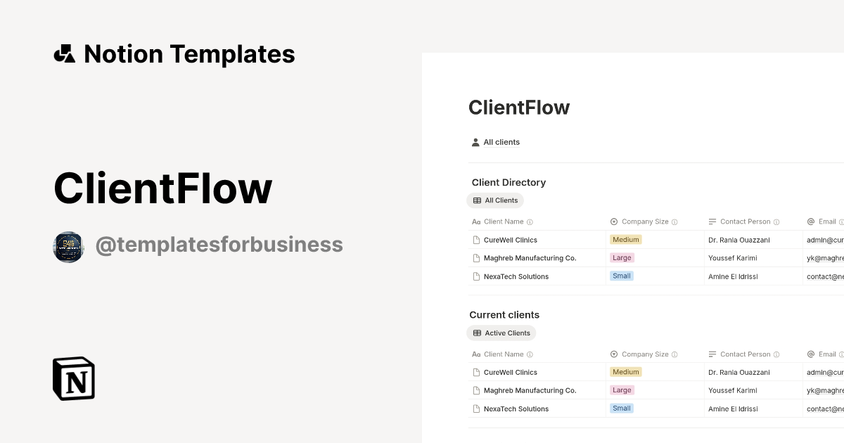 ClientFlow Template | Notion Marketplace