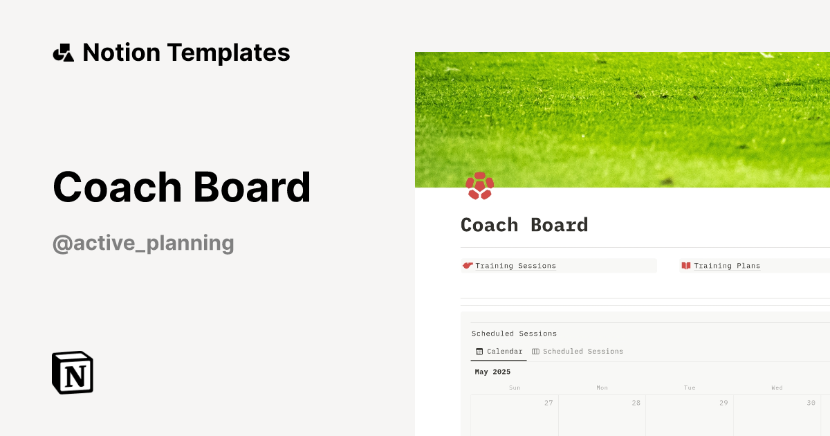 Coach Board Template by Active Planning | Notion Marketplace