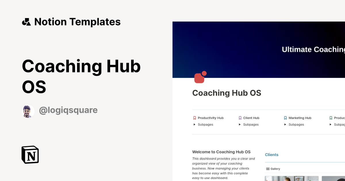 Coaching Hub OS Template | Notion Marketplace