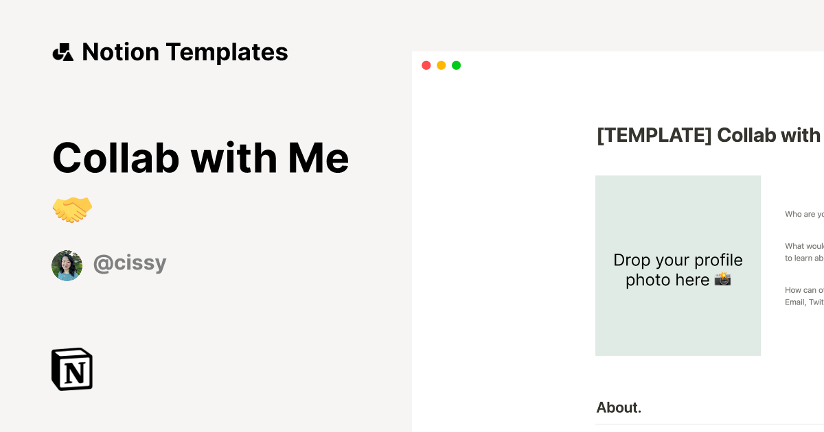 Collab with Me 🤝 Template | Notion Marketplace