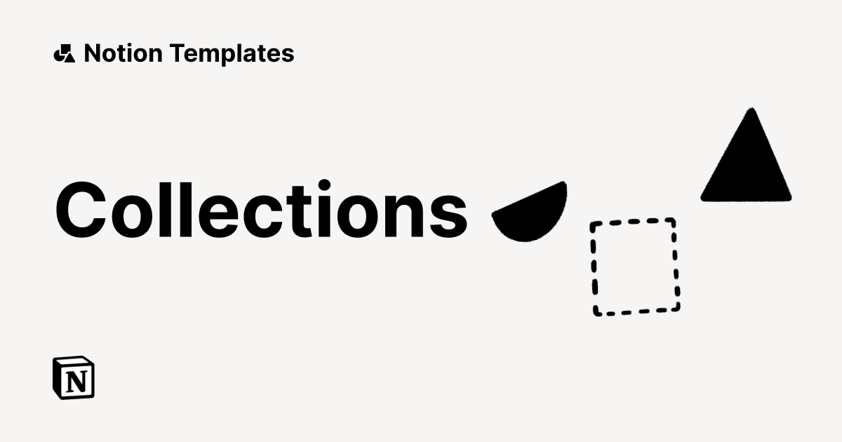 Notion Template Marketplace — Collections