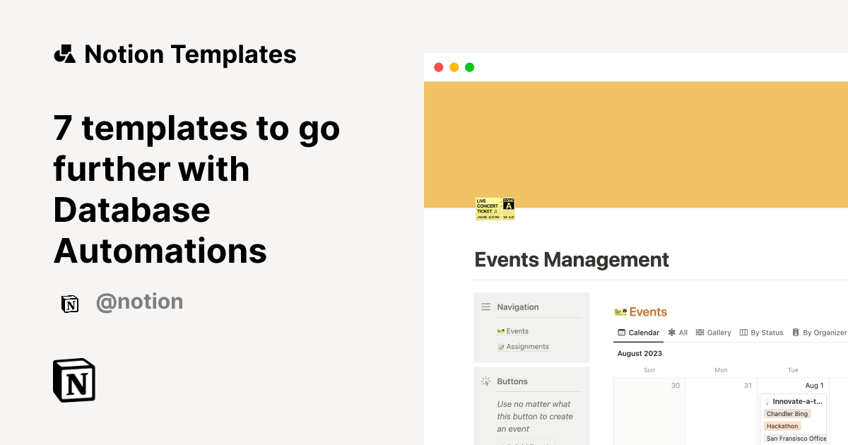 7 templates to go further with Database Automations | Notion Template ...