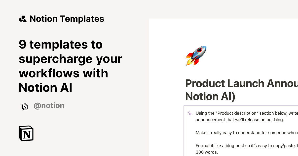 9 templates to supercharge your workflows with Notion AI | Notion ...
