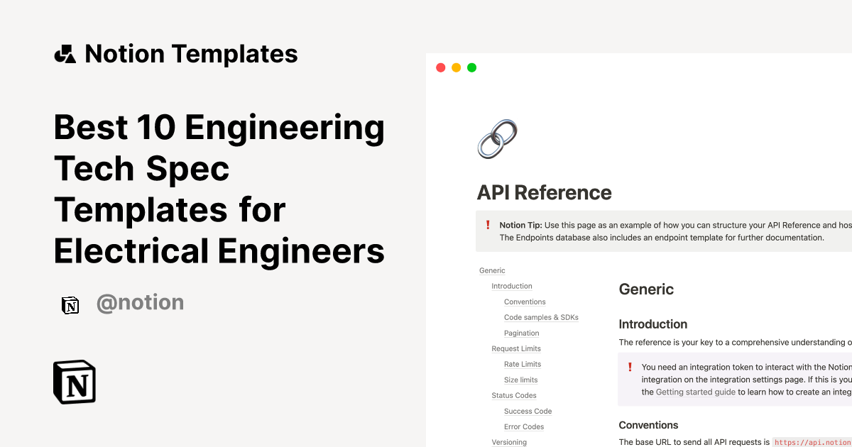 Best 10 Engineering Tech Spec Templates For Electrical Engineers Notion Template Marketplace