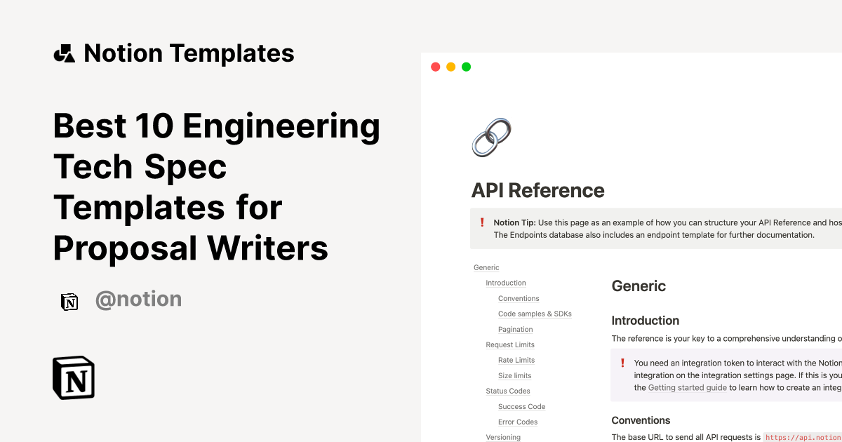 Best 10 Engineering Tech Spec Templates for Proposal Writers | Notion ...