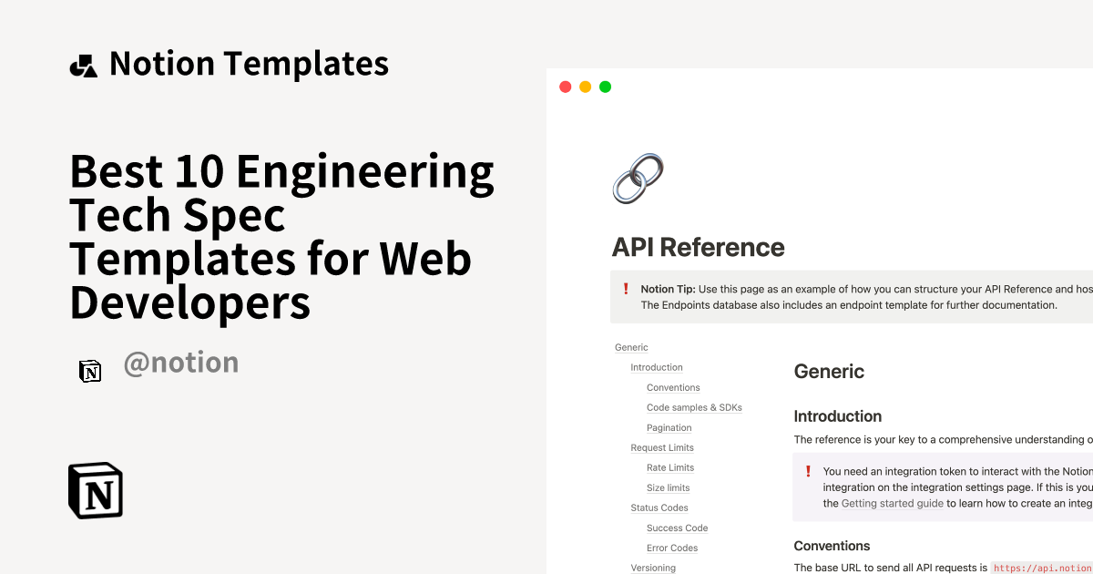 Best 10 Engineering Tech Spec Templates for Web Developers | Notion ...