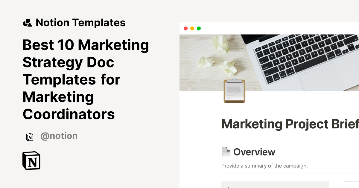Best 10 Marketing Strategy Doc Templates for Marketing Coordinators ...