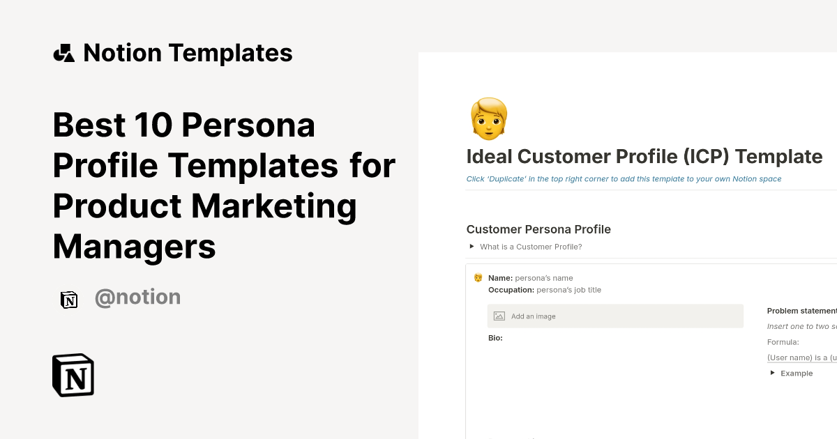 Best 10 Persona Profile Templates for Product Marketing Managers ...