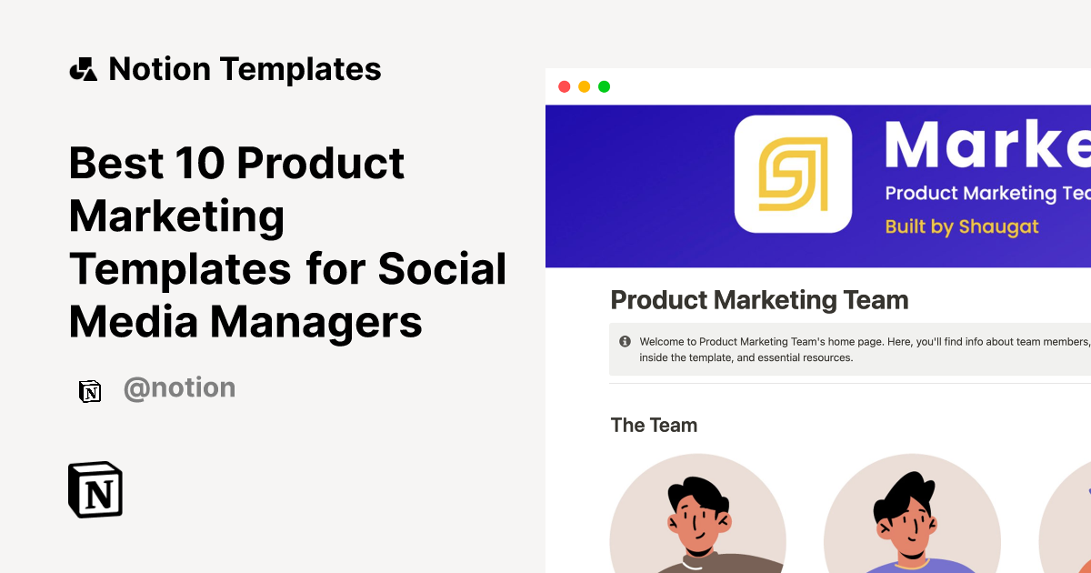 Best 10 Product Marketing Templates for Social Media Managers | Notion ...