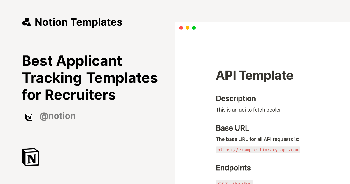 Best Applicant Tracking Templates for Recruiters | Notion Template ...