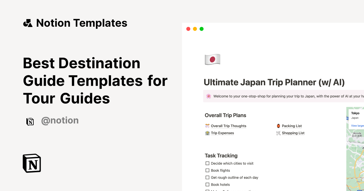 Best Destination Guide Templates for Tour Guides | Notion Template ...