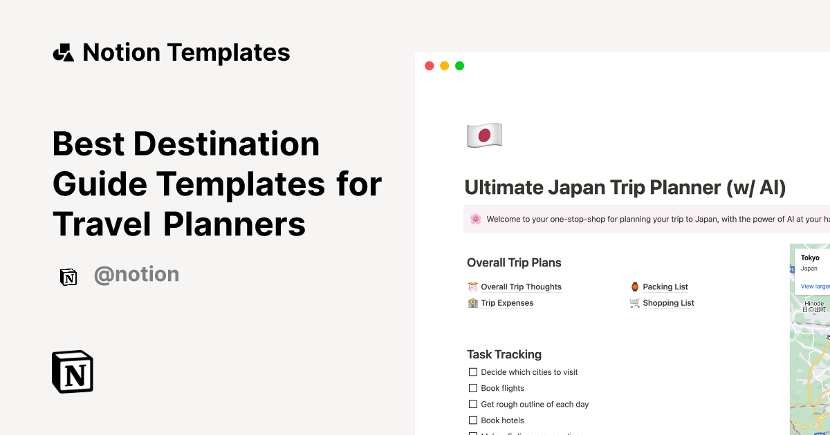 Best Destination Guide Templates for Travel Planners | Notion Template ...