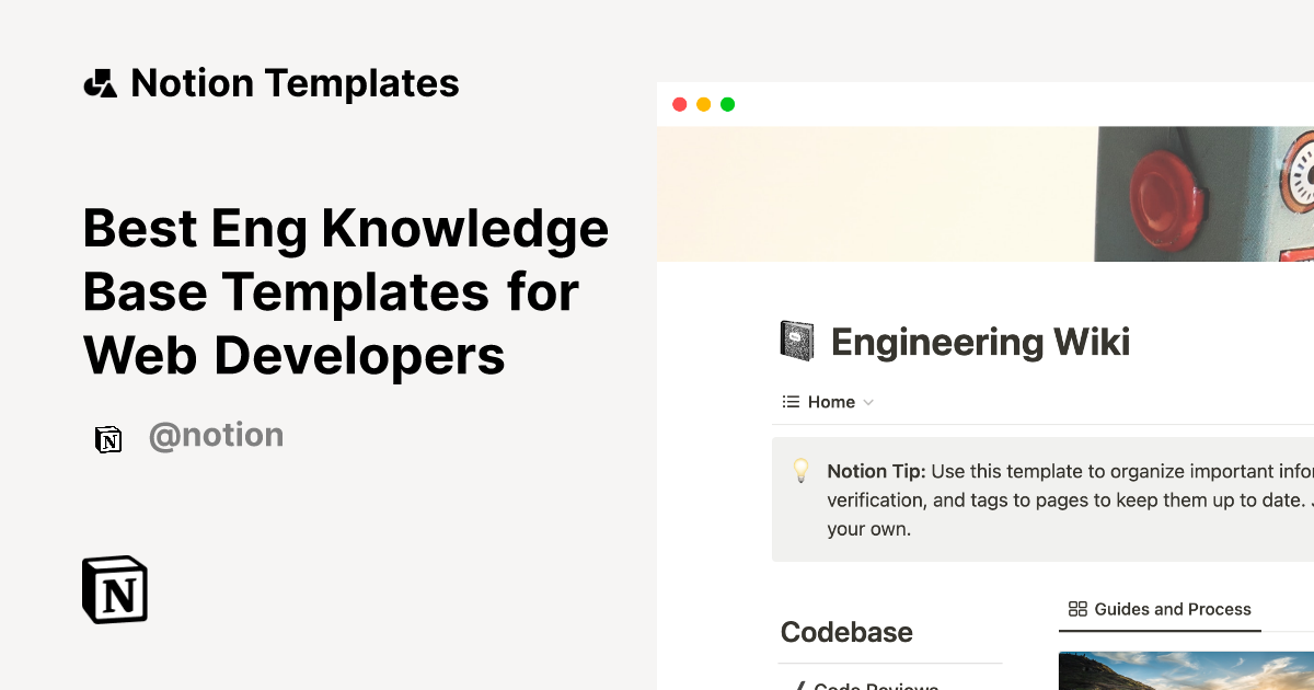 Best Eng Knowledge Base Templates For Web Developers Notion Template Marketplace