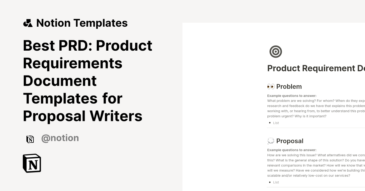 Best PRD: Product Requirements Document Templates for Proposal Writers ...
