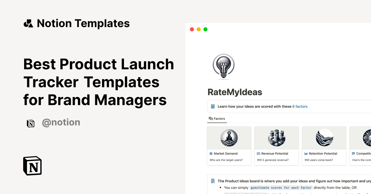 Best Product Launch Tracker Templates for Brand Managers | Notion ...