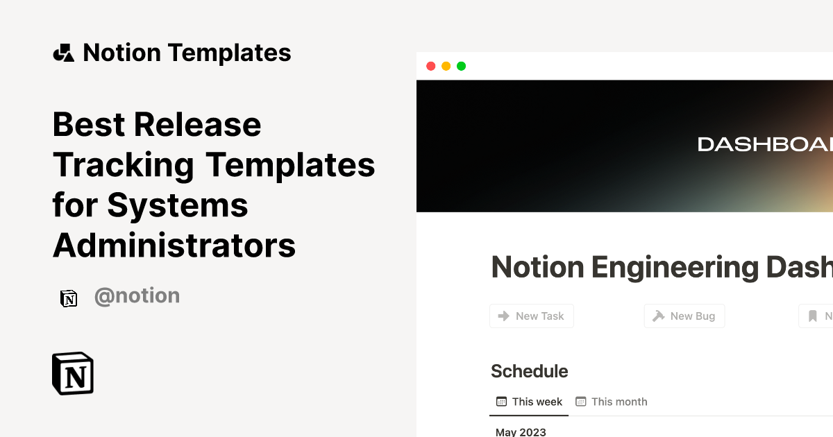 Best Release Tracking Templates for Systems Administrators | Notion ...
