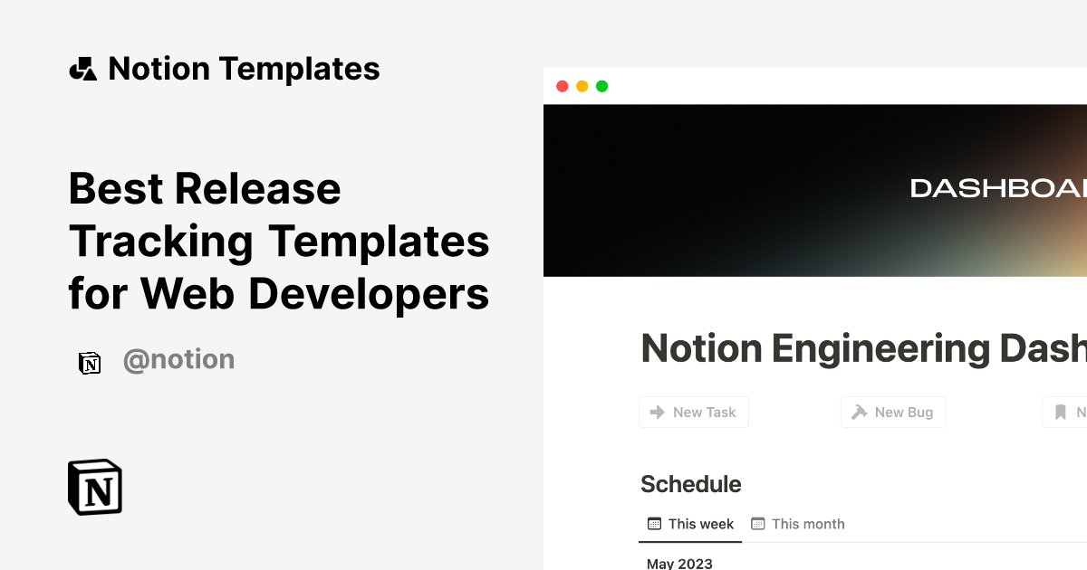 Best Release Tracking Templates for Web Developers | Notion Template ...
