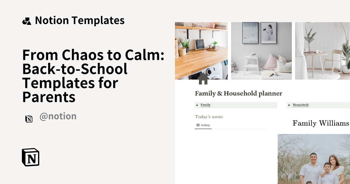 From Chaos to Calm: Back-to-School Templates for Parents | Notion ...