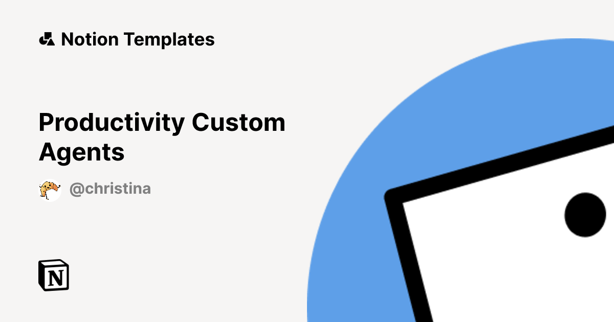 Productivity Custom Agents | Notion Template Marketplace