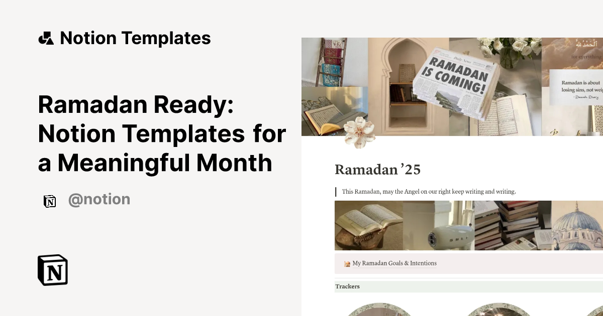 Ramadan Ready: Notion Templates for a Meaningful Month | Notion ...