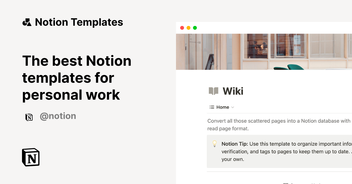 The best Notion templates for personal work | Notion Template Marketplace