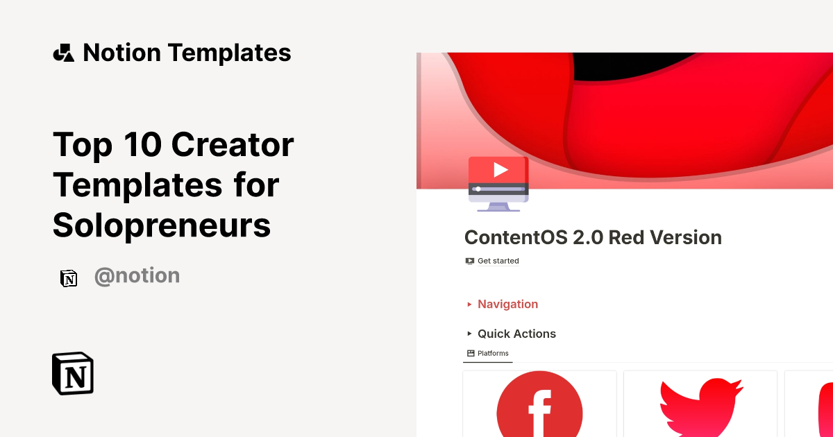 Top 10 Creator Templates for Solopreneurs | Notion Template Marketplace