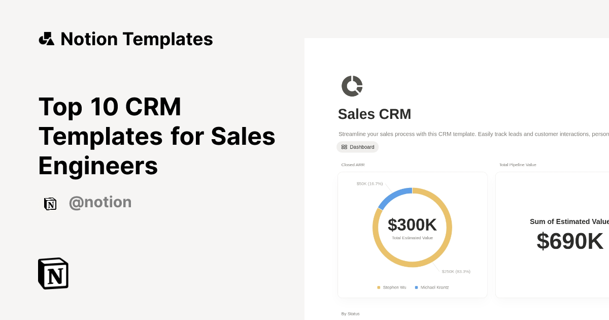 Top 10 CRM Templates for Sales Engineers | Notion Template Marketplace