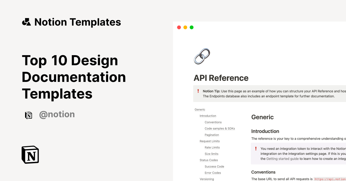 Top 10 Design Documentation Templates | Notion Template Marketplace