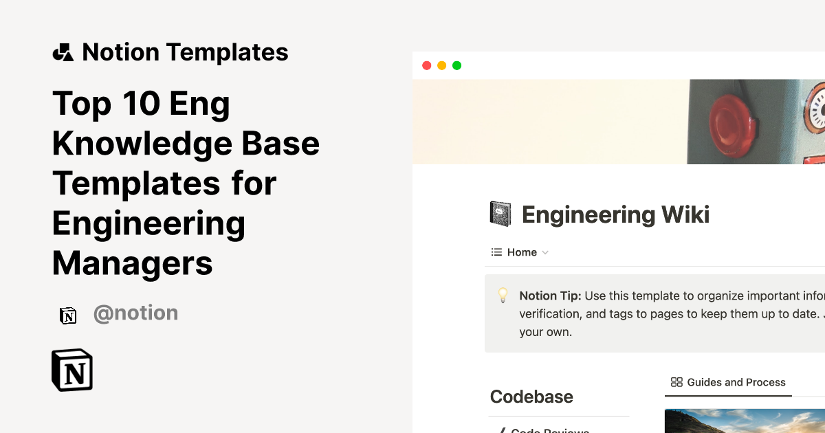 Top 10 Eng Knowledge Base Templates for Engineering Managers | Notion ...