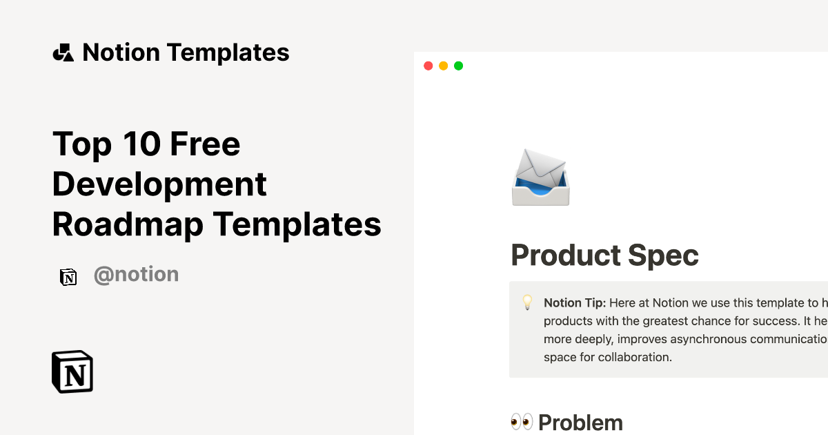 Top 10 Free Development Roadmap Templates | Notion Template Marketplace