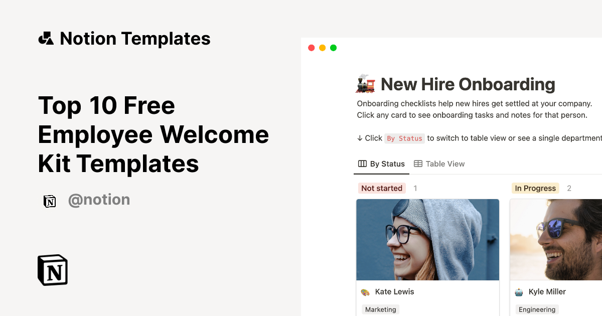 Top 10 Free Employee Welcome Kit Templates | Notion Template Marketplace