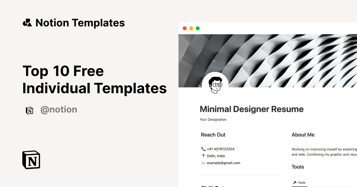 Top 10 Free Individual Templates | Notion Template Marketplace