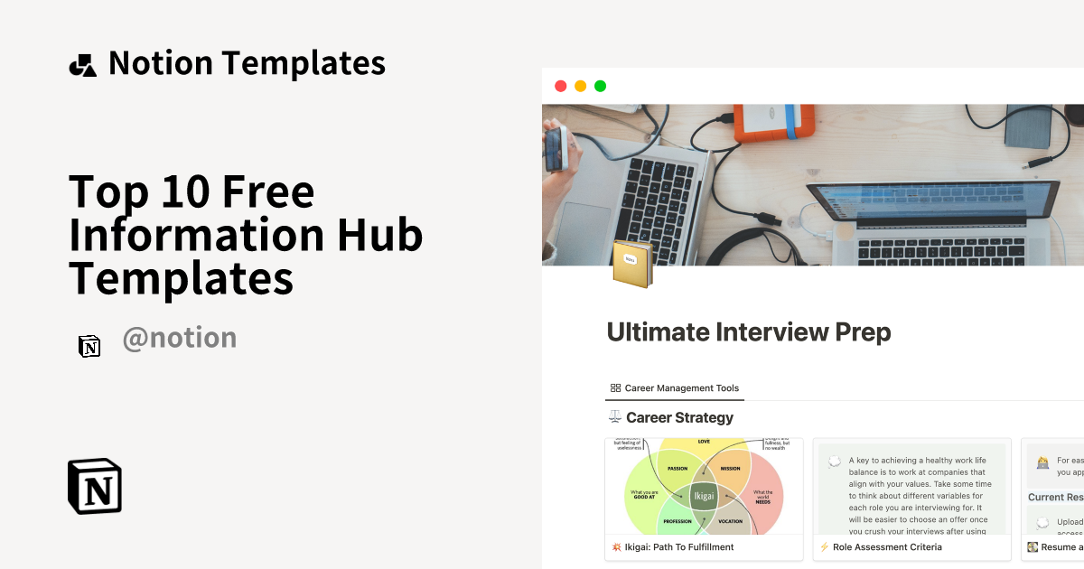 Top 10 Free Information Hub Templates | Notion Template Marketplace